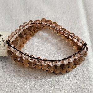 LOFT | Jewelry | New Loft Taupe Jeweled Stretch Bracelet 692 | Poshmark
